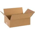 Box Partners Flat Corrugated Boxes 12" x 8" x 3" Kraft 25/Bundle 1283 ...