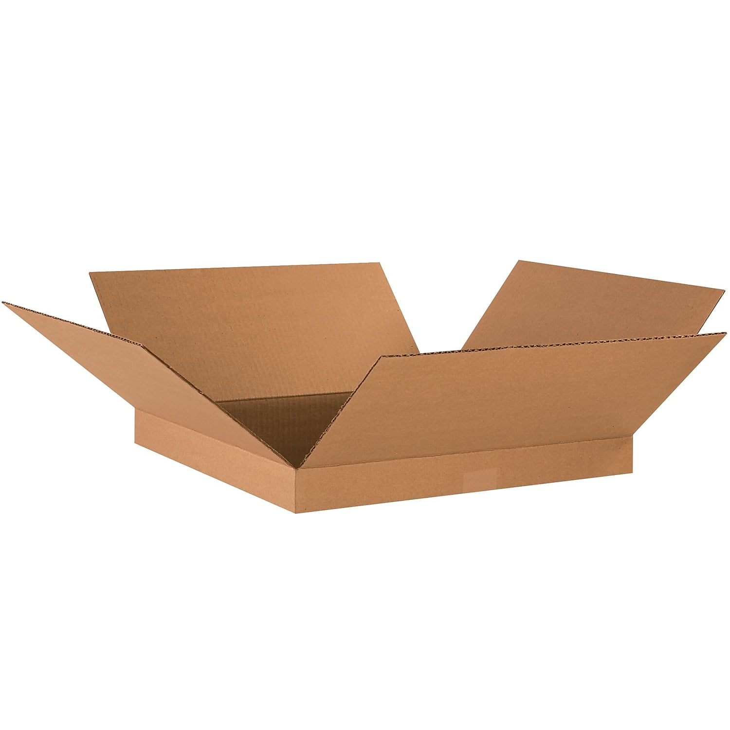Box Partners Flat Corrugated Boxes 18" x 18" x 2" Kraft 25/Bundle 18182 ...