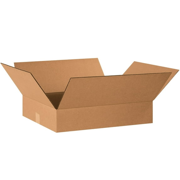 "Box Partners Sturdy Kraft Flat Corrugated Boxes for Moving & Shipping ...