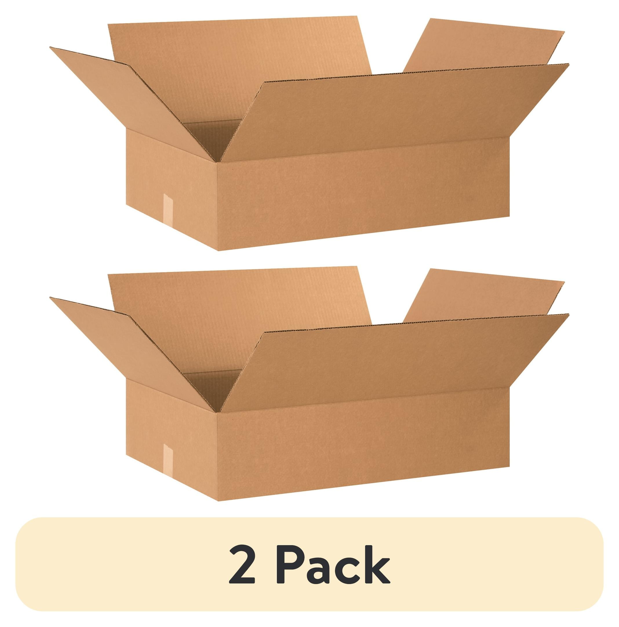 (2 pack) Box Partners Flat Corrugated Bxs,24x18x6,Kraft,20/BDL - BXP ...