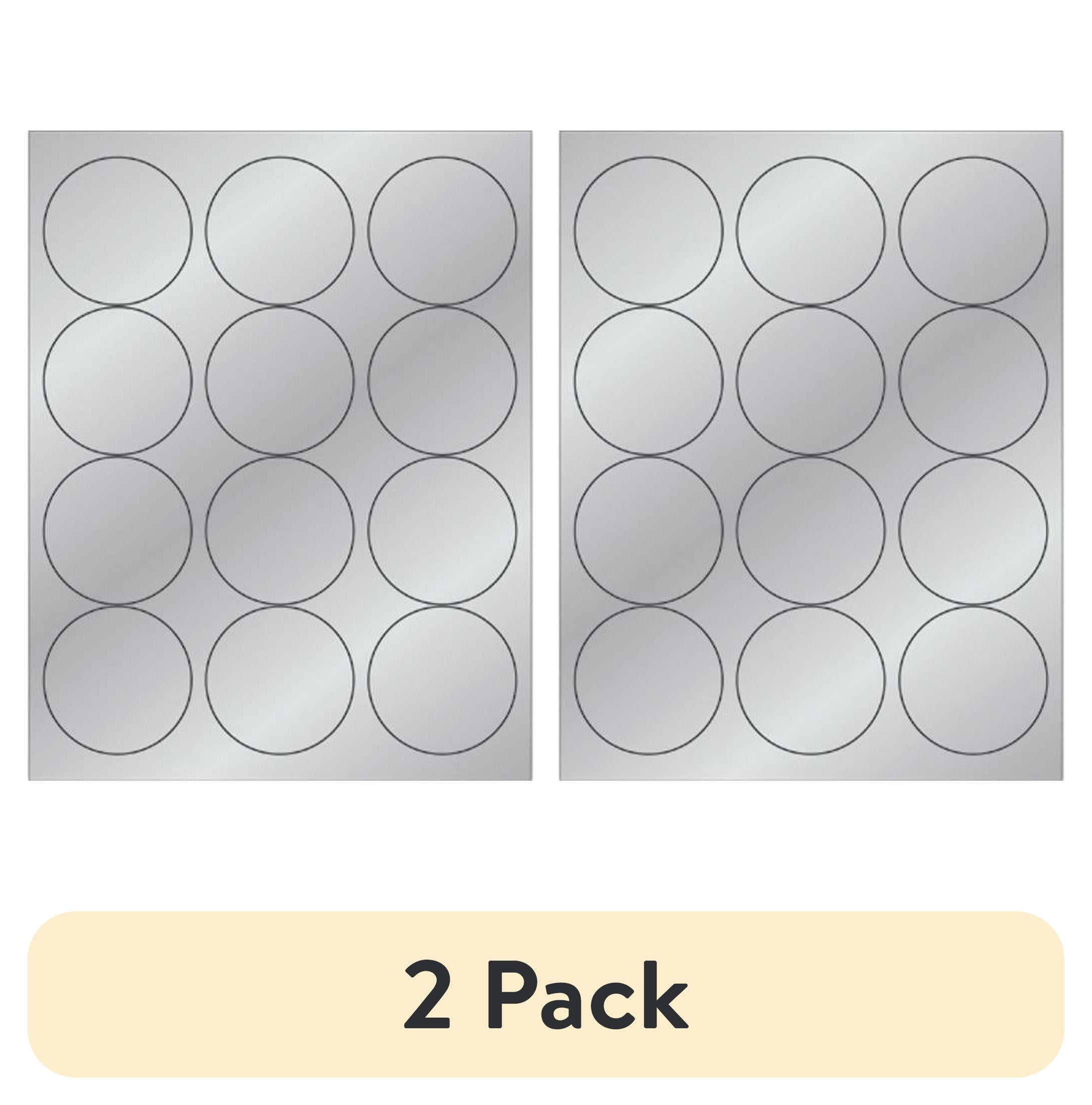 (2 pack) Box Partners Foil Circle Laser Labels 2 1/2" Silver 1200/Case ...