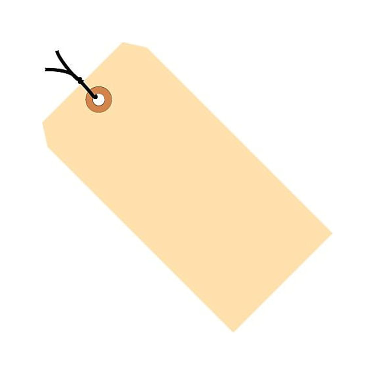 Box Partners Jumbo Shipping Tags Pre-Strung 15 Pt. 8" x 4" Manila 500 ...