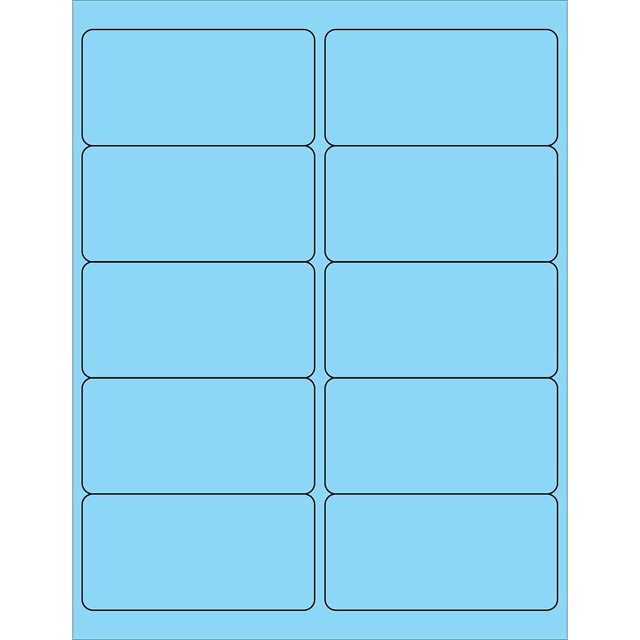 Tape Logic Laser Label,Rect,4x2",Pastel Blue,PK1000 LL178BE - Walmart.com