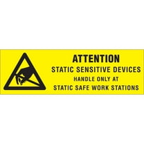 Tape Logic Labels "Attention - Observe Precautions" 4" x 4" Black ...