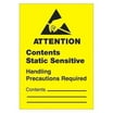 Tape Logic Labels "Attention - Observe Precautions" 4" x 4" Black ...