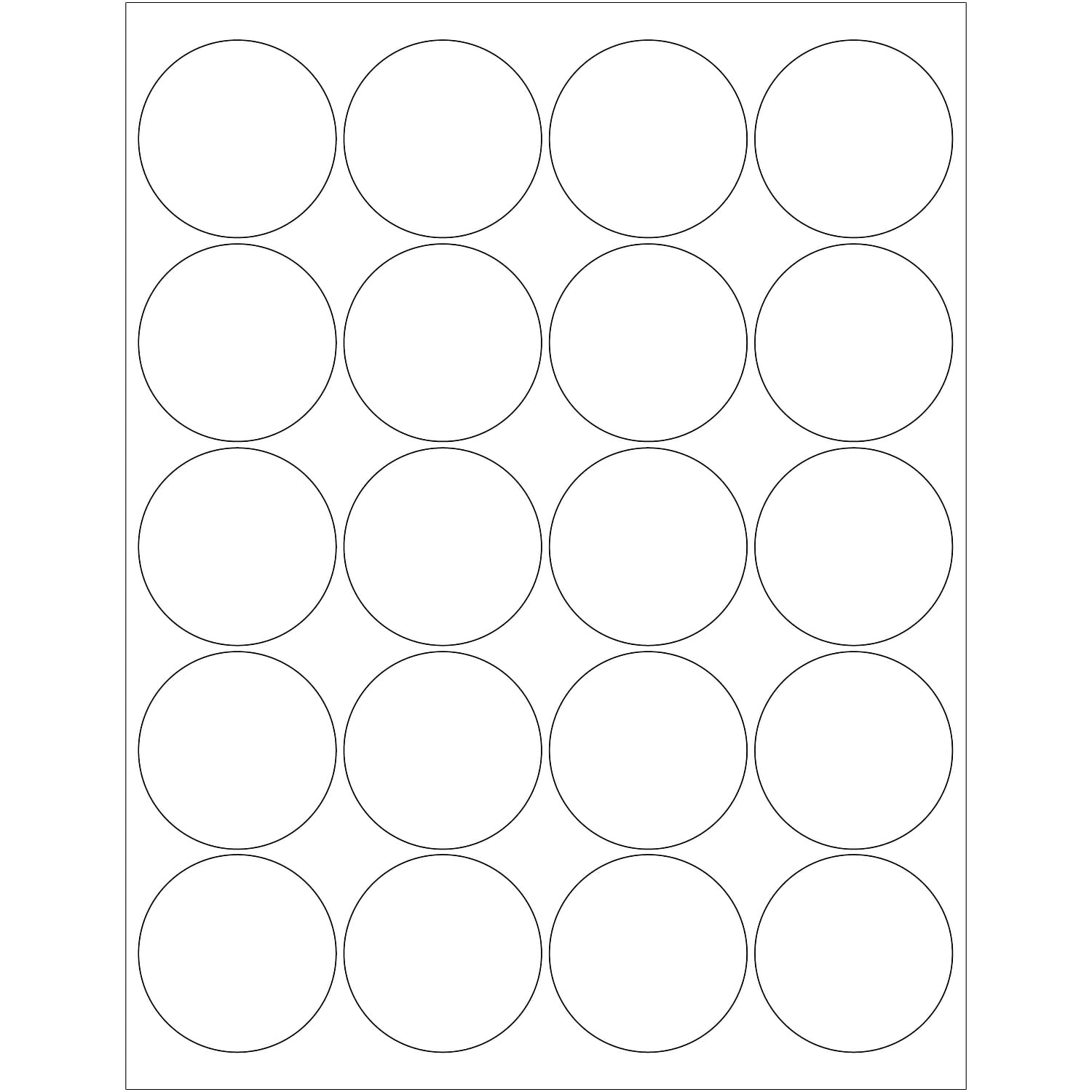 Box Partners Laser Labels 2" Circle White 2000/Case LL145 - Walmart.com