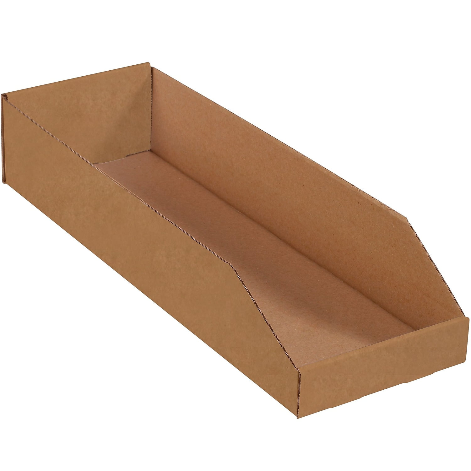Free Shipping! Box Partners Open Top Bin Boxes 8" x 24" x 4 1/2" Kraft ...