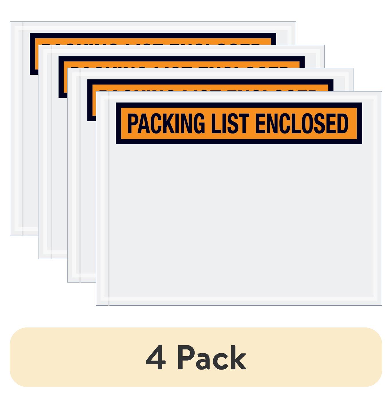 (4 pack) Box Partners "Packing List Enclosed" Envelopes 4 1/2" x 6 ...