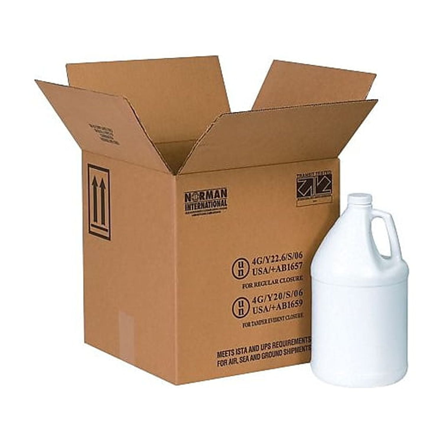 Box Partners Plastic Jug Haz Mat Boxes 1 - 1 Gallon 6" x 6" x 12 3/4 ...