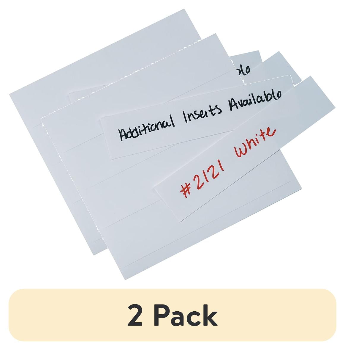(2 pack) Box Partners Plastic Label Holder Insert Cards 6" x 1 1/4 ...