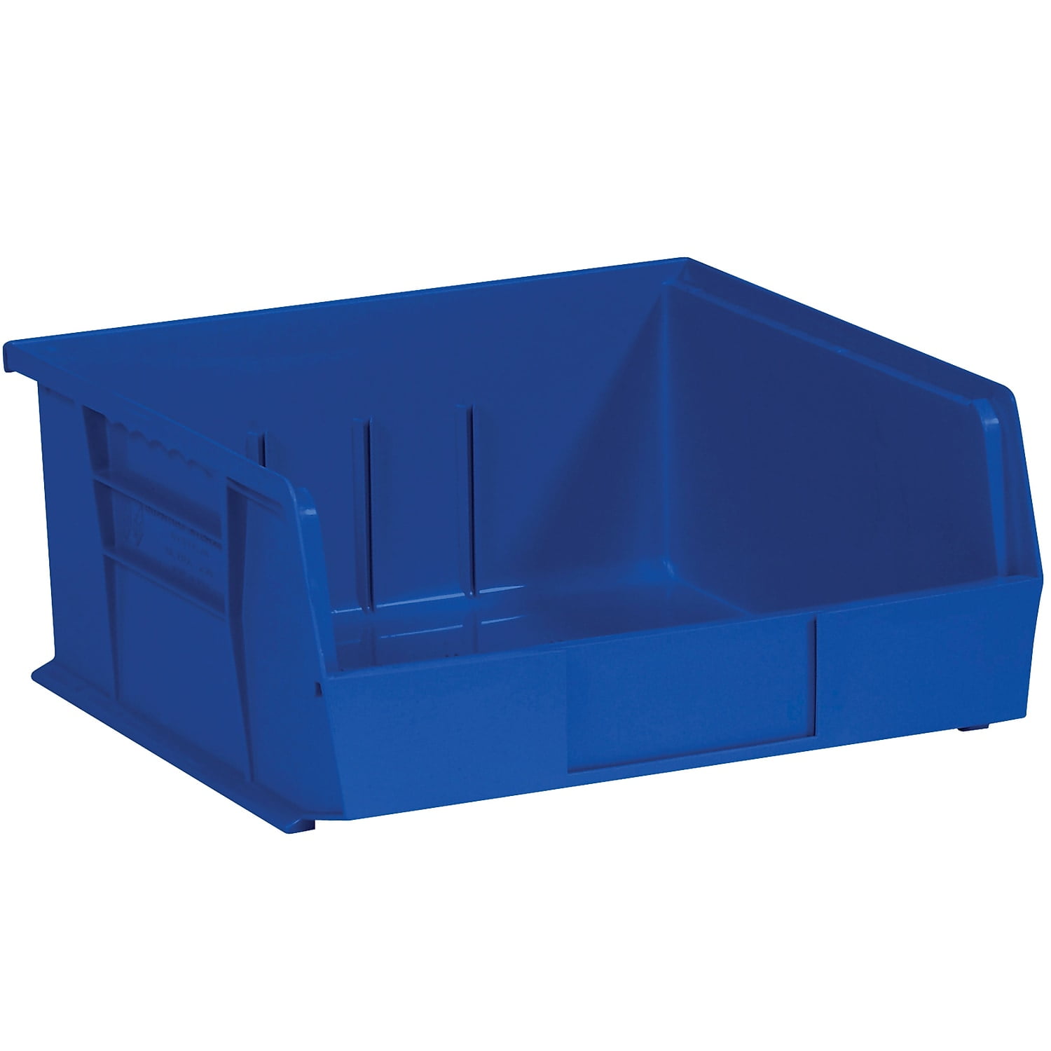 Box Partners Plastic Stack & Hang Bin Boxes 10 7/8" x 11" x 5" Blue 6 ...