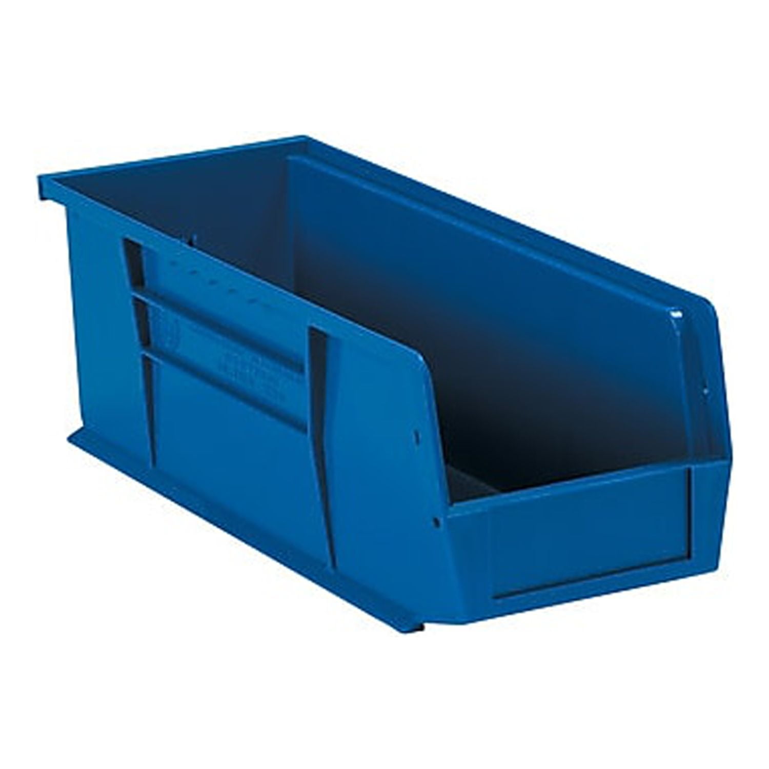 Box Partners Plastic Stack & Hang Bin Boxes 10 7/8" x 4 1/8" x 4" Blue ...