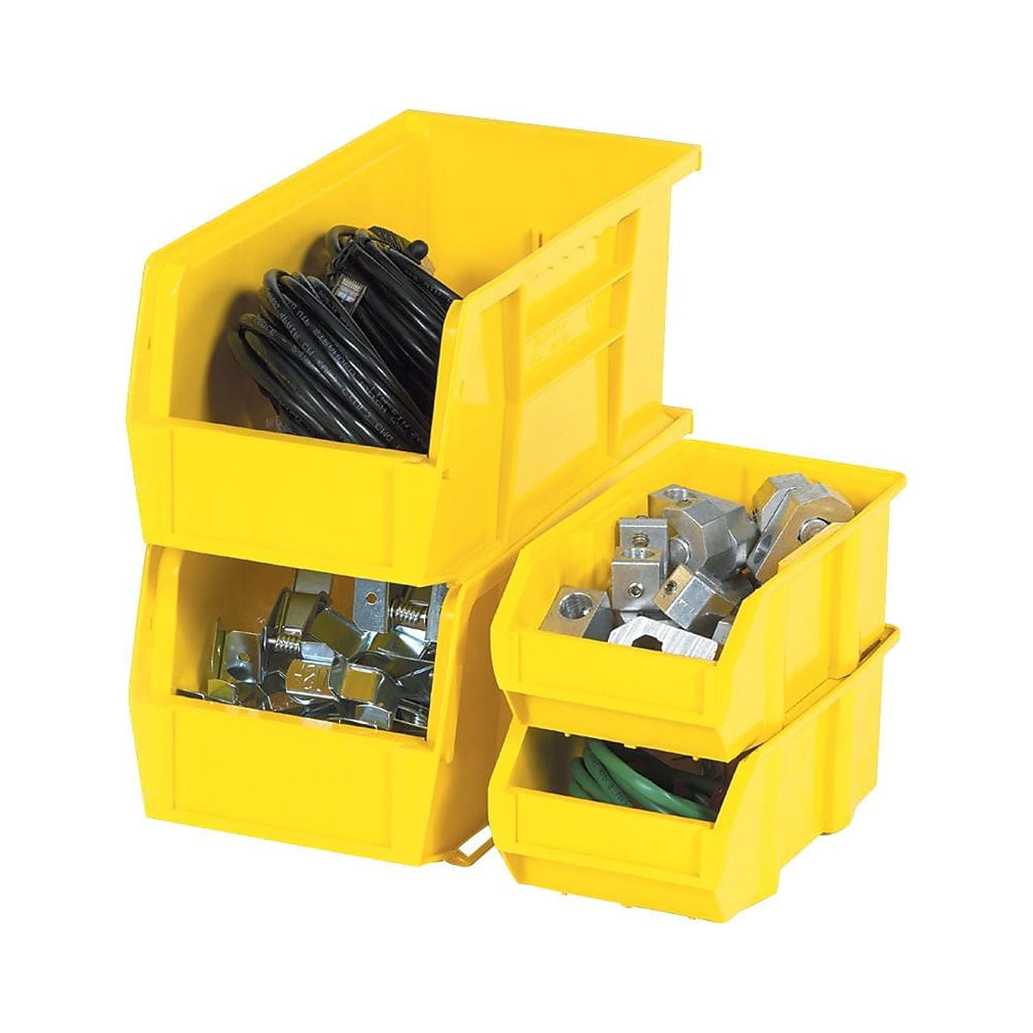 Box Partners Plastic Stack And Hang Bin Boxes 18 X 11 X 10 Yellow 4