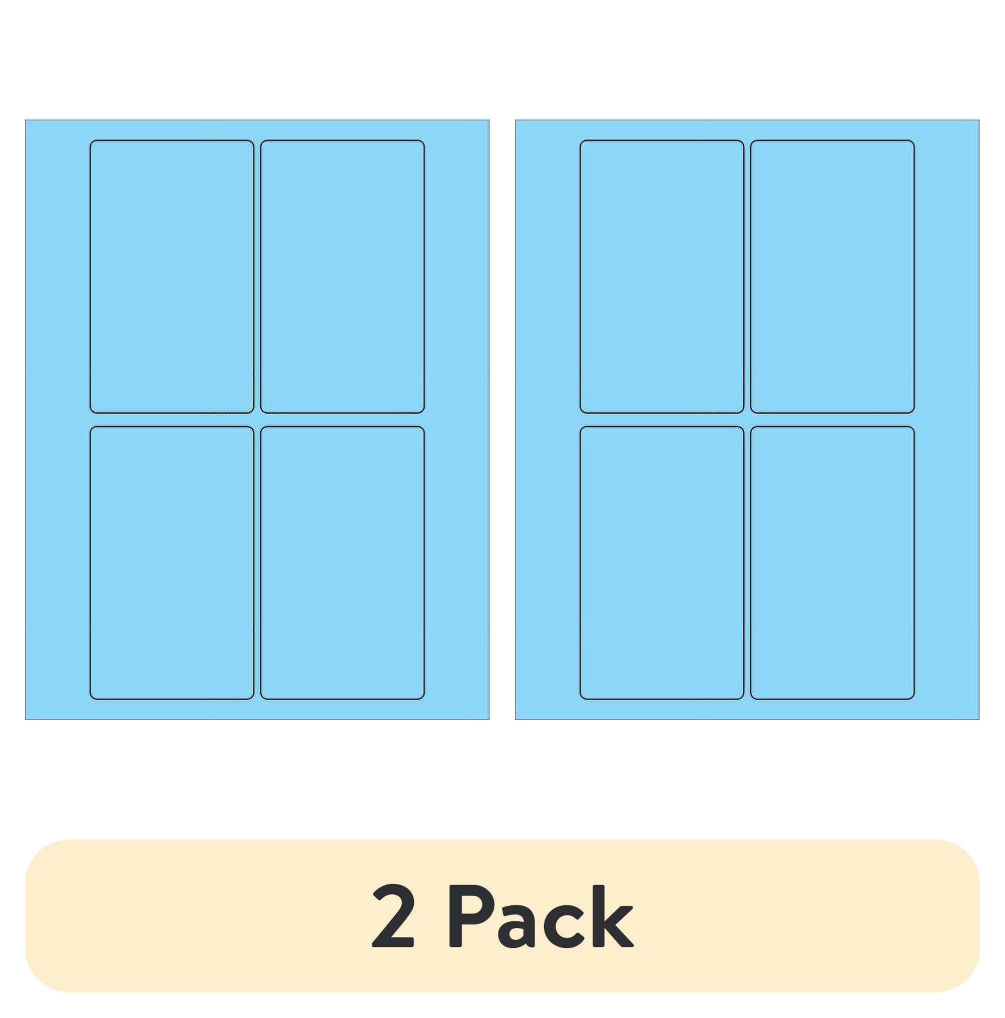 (2 pack) Box Partners Rectangle Laser Labels 3" x 5" Pastel Blue 400 ...