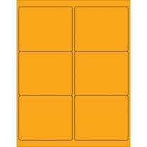 Box Partners Rectangle Laser Labels 8 1/2" x 11" Fluorescent Green 100 ...