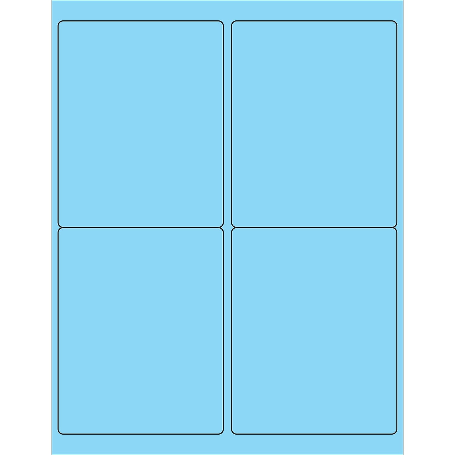Tape Logic Laser Label,Rect,4x5",Pastel Blue,PK400 LL181BE - Walmart.com