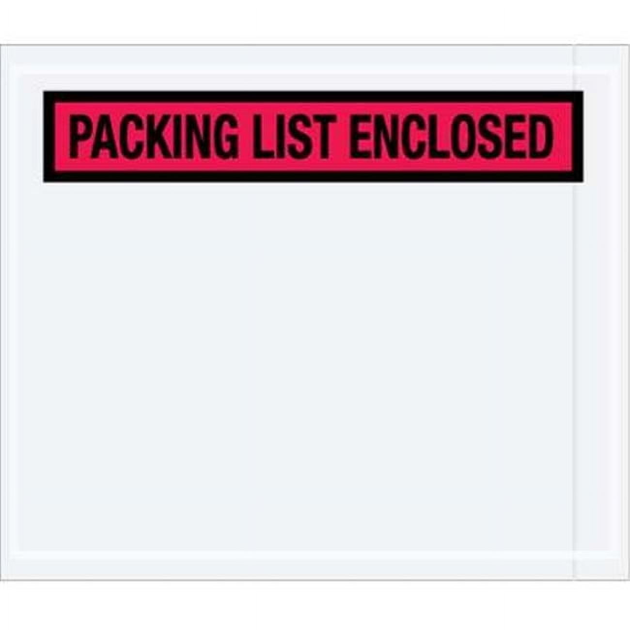 Box Partners 7 x 6 in. 2 Mil Poly Red Packing List Enclosed Envelopes ...
