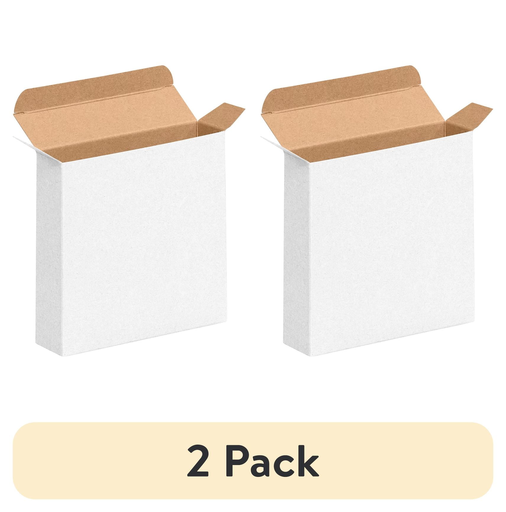 (2 pack) Partners Brand Carton,Rev Tuck,4 1/2x1 7/8x4 1/2",PK250 RTC42W ...