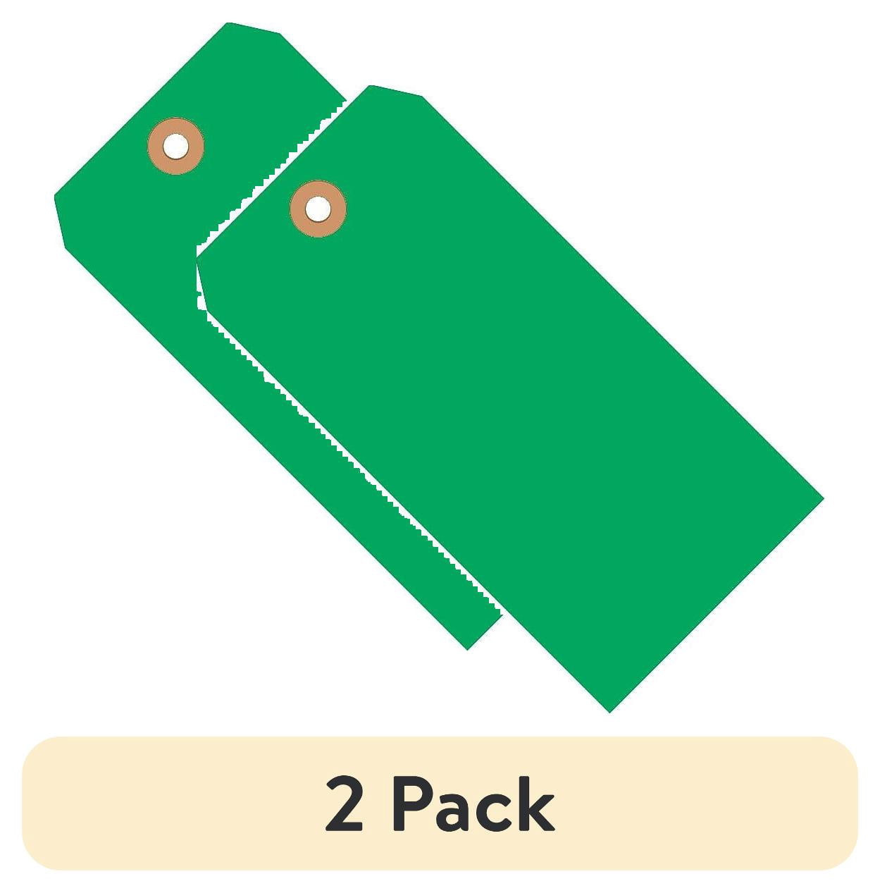(2 pack) Box Partners Shipping Tags 13 Pt. 3 3/4" x 1 7/8" Green 1000 ...