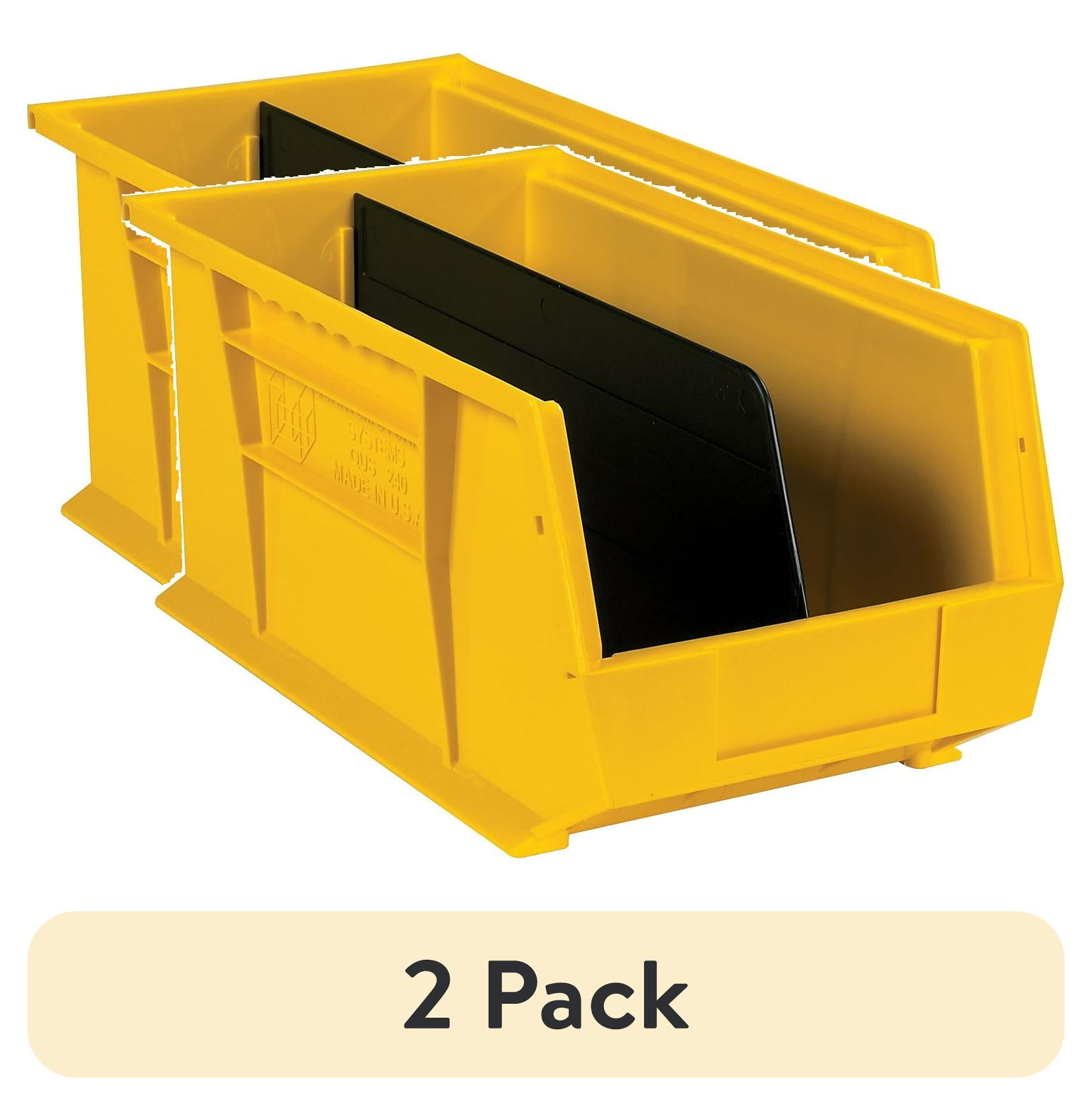 (2 pack) Box Partners Stack & Hang Bin Dividers 9 7/8" x 6 3/4" Black 6 ...