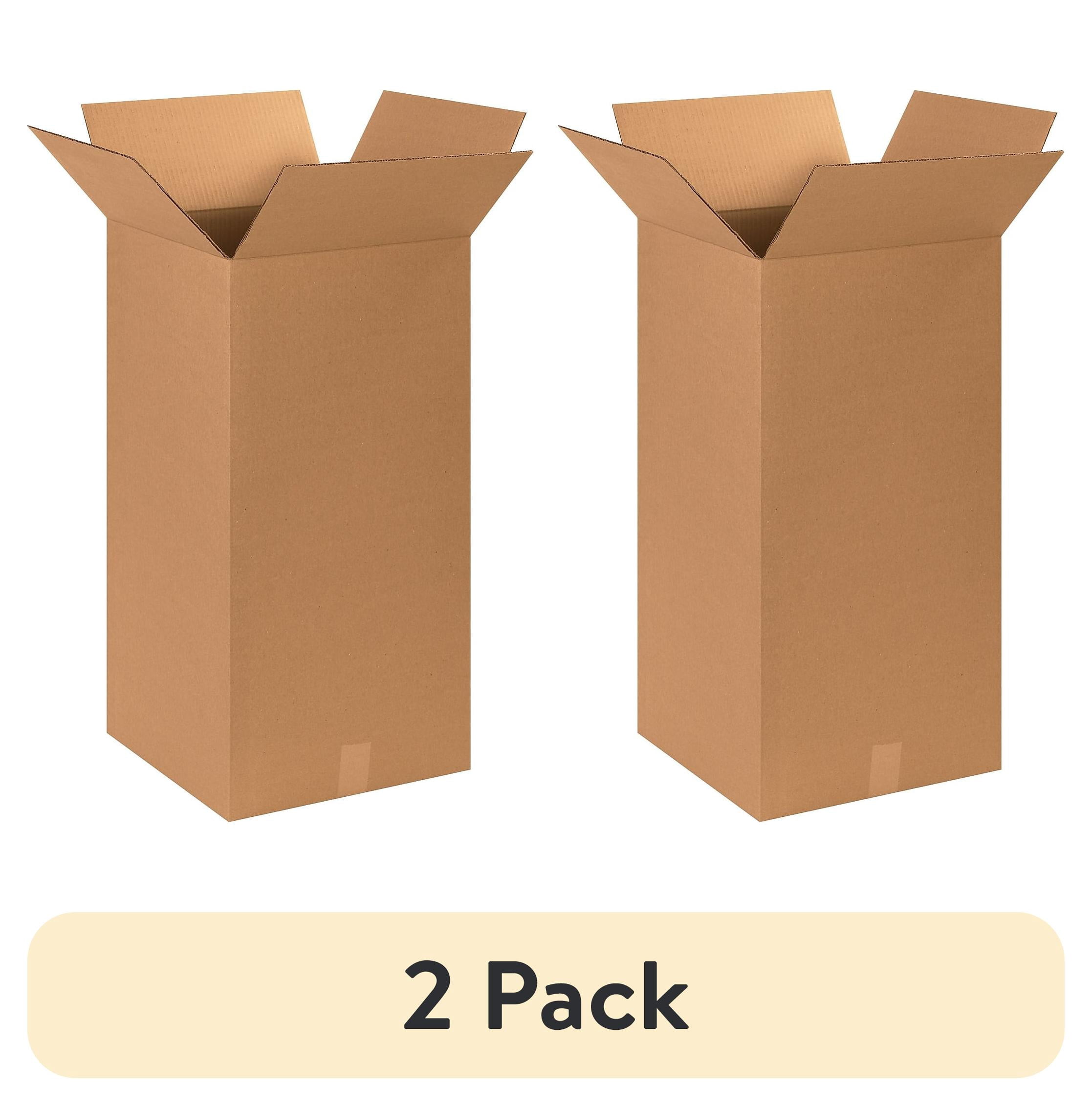 (2 pack) Box Partners Tall Corrugated Boxes 15" x 15" x 30" Kraft 15 ...