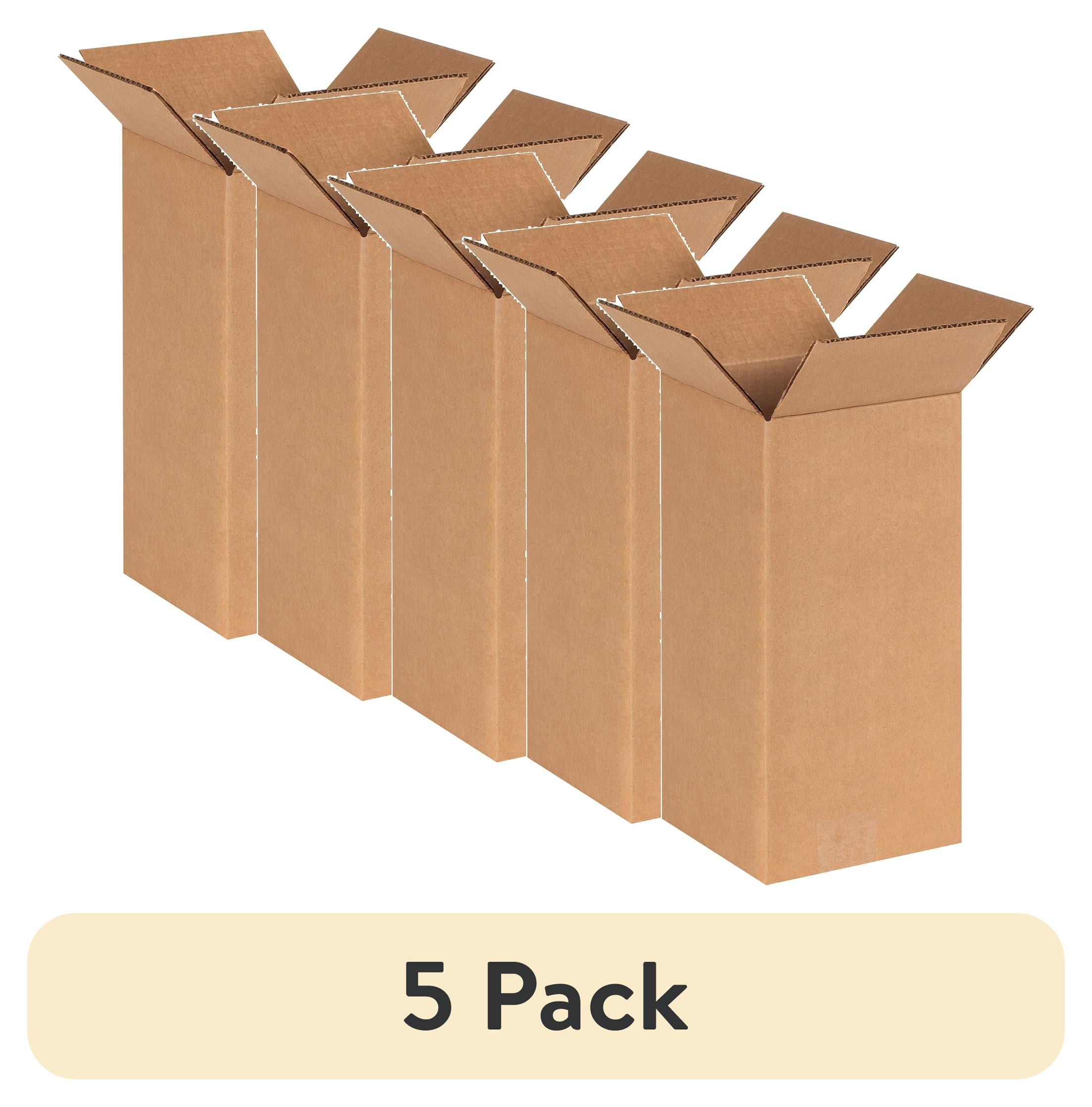 (5 pack) Box Partners Tall Corrugated Bxs,6x6x12,Kraft,25/BDL - BXP ...