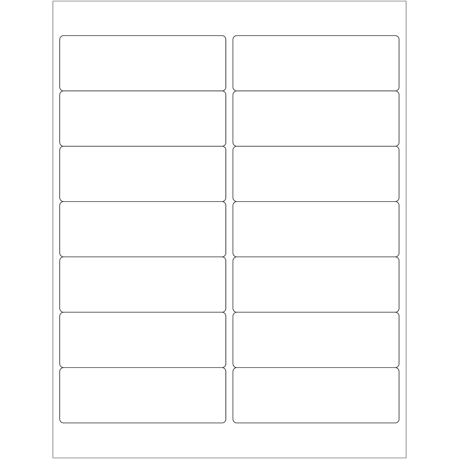 Box Partners Weather-Resistant Laser Labels 4" x 1 1/3" White 1400/Case ...