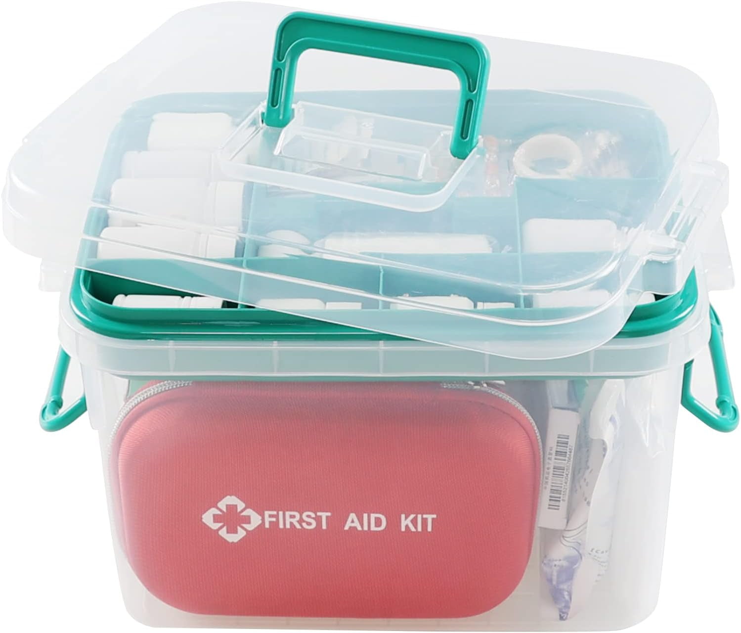 Box, Plastic First Aid Storage Box, Emergency Supplies Organizer with ...