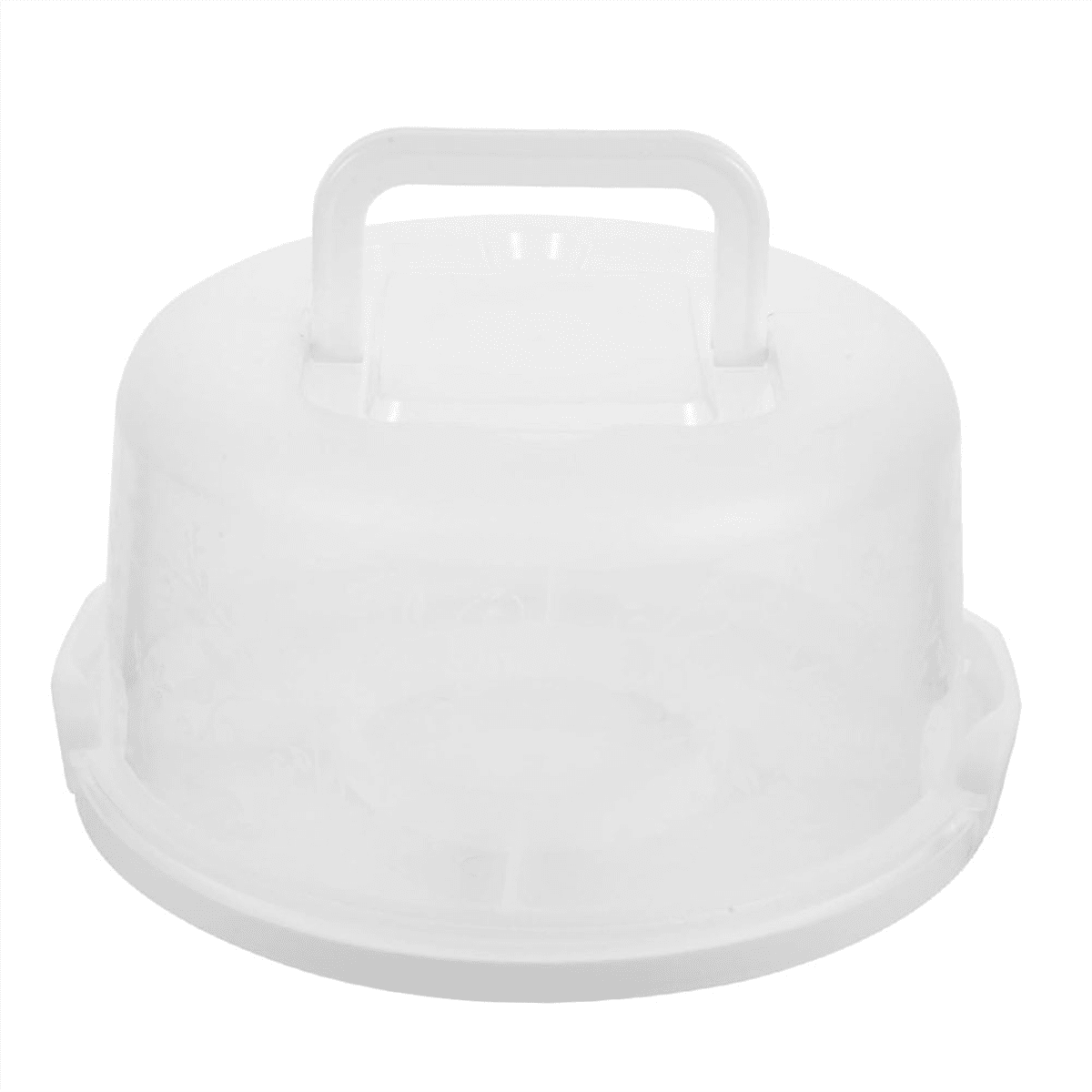 Box Portable Cake Muffin Carrier Clear Container with Lid Round Holder ...