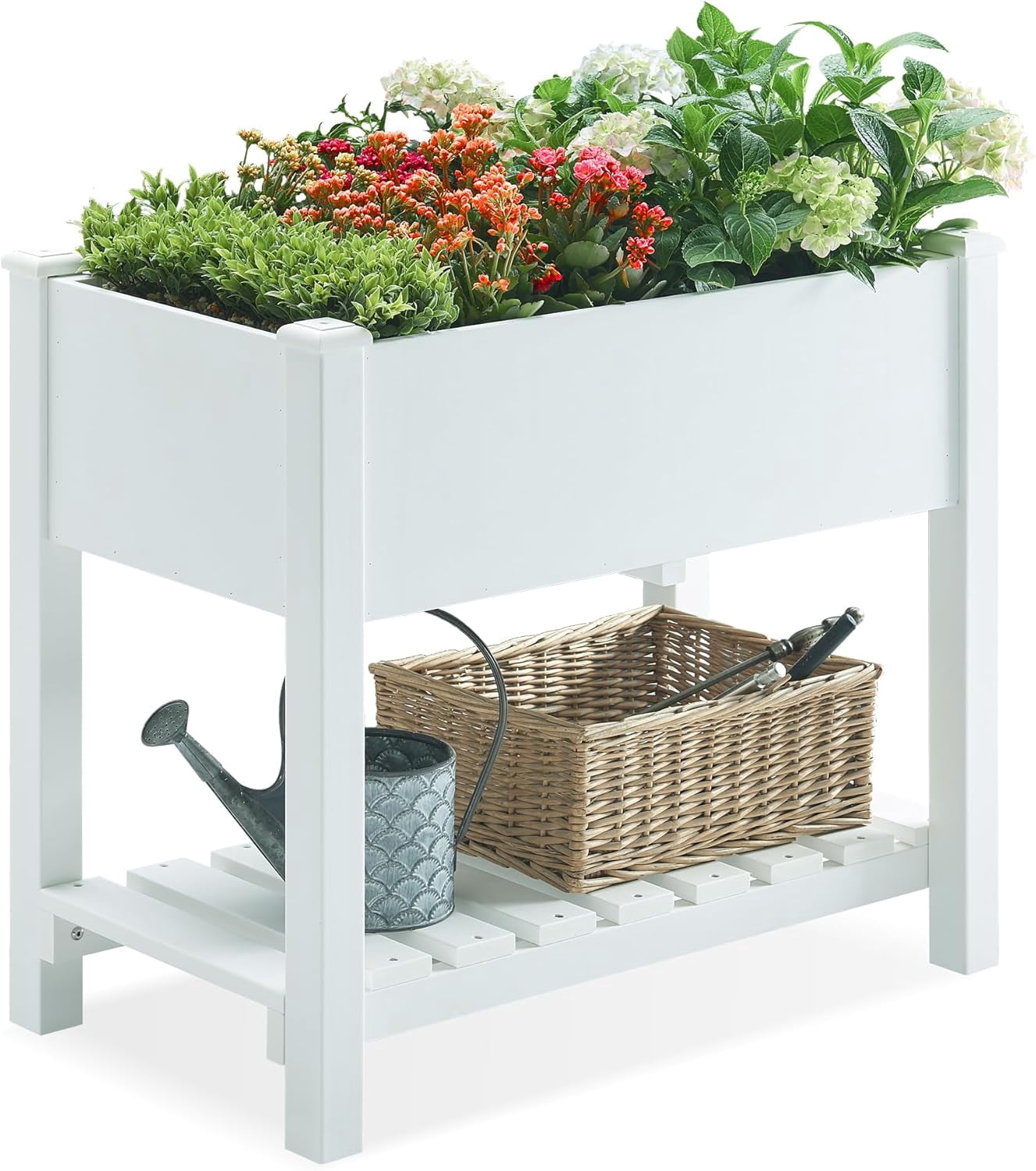 Box Raised Garden Bed Outdoor with Legs, Better Than Cedar Polystyrene ...