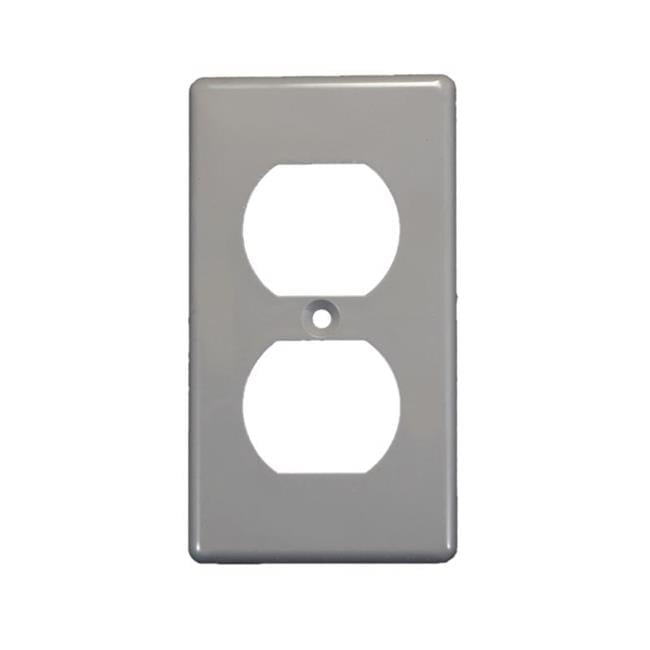 Box Rectangle Thermoplastic 1 Gang Duplex Box Cover, Gray - Walmart.com