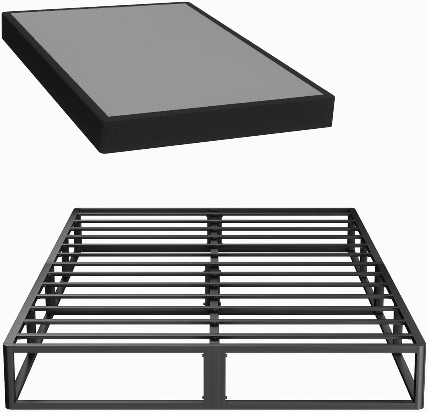 Box Spring, 5 inch Box Spring for Bed, Heavy Duty Metal Bed Frame with ...