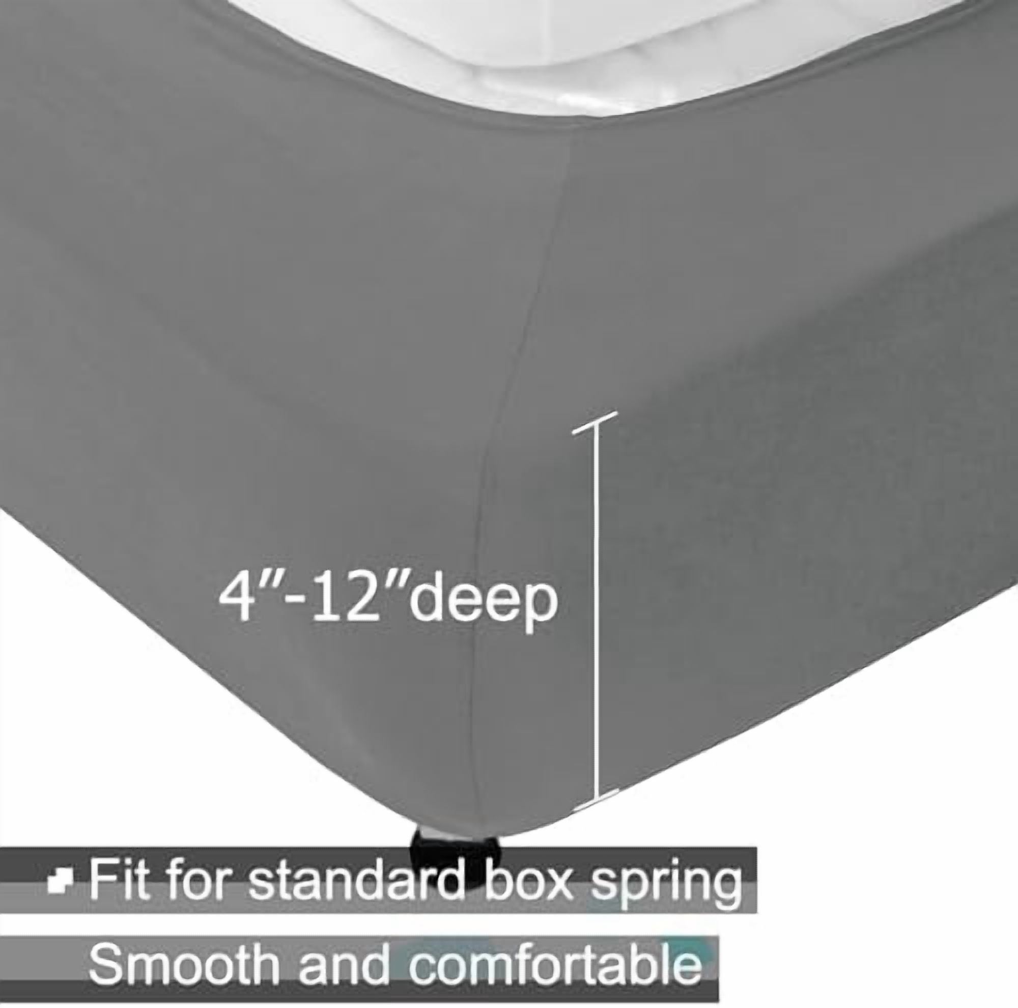 Box Spring Cover Full Size - Jersey Knit & Stretchy Wrap Around 4 Sides ...