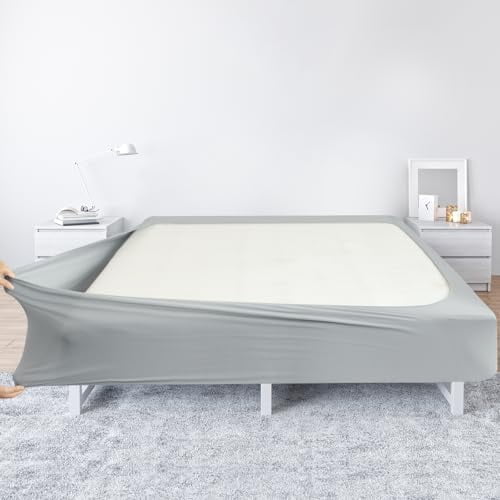 Box Spring Cover Full Size - Jersey Knit & Stretchy Wrap Around 4 Sides ...