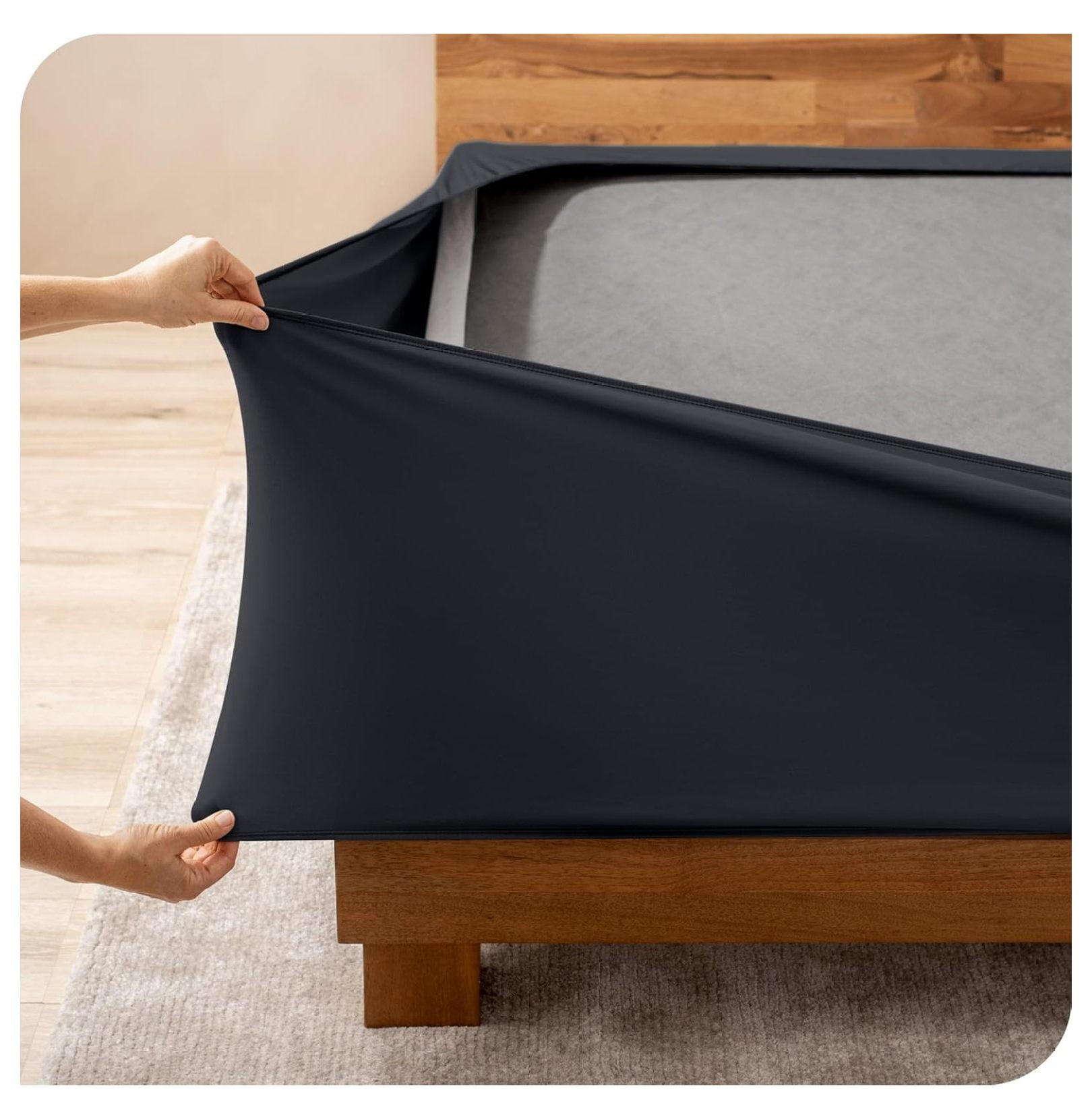 Box Spring Cover - King - Stretchy Microfiber Decorative Wrap Around ...