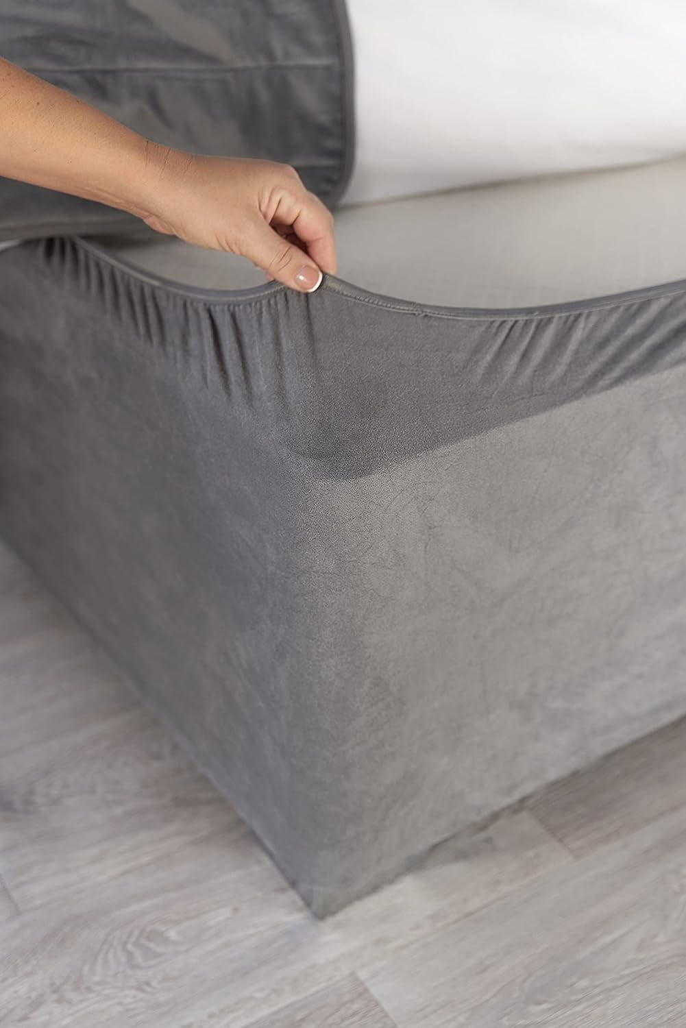Box Spring Cover - Transform Your Bed with This Fully Elasticated Faux ...