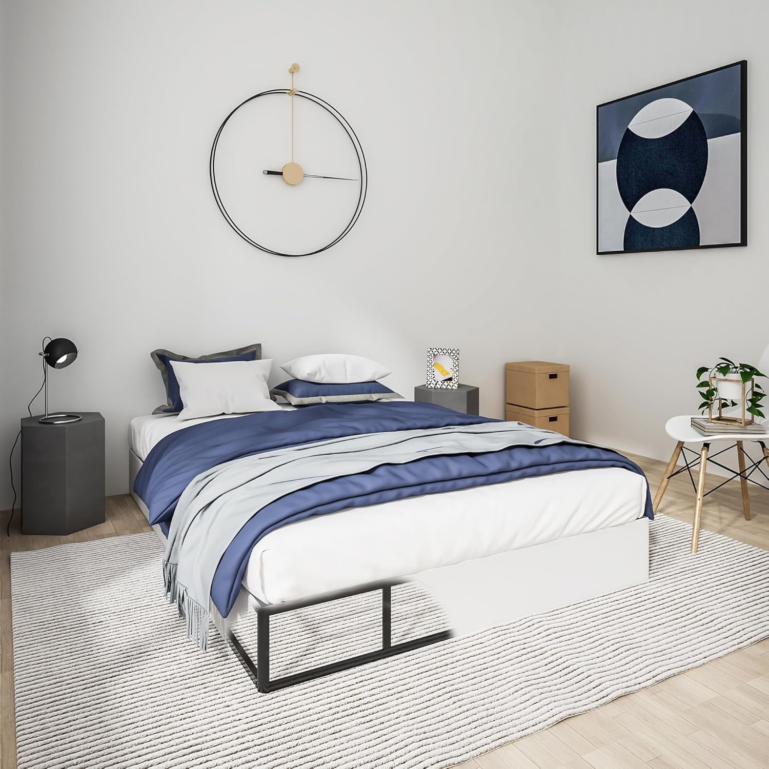 Box Spring Full Size Bed, 9 Inch High Metal Full Size Box Spring Only ...