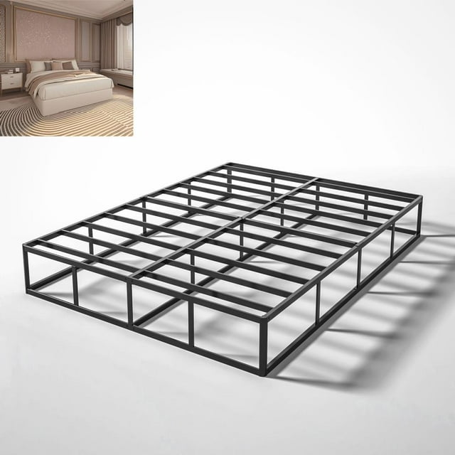 Box Spring Full Size Bed Frame Set, Durable Construction for 3000 lbs ...