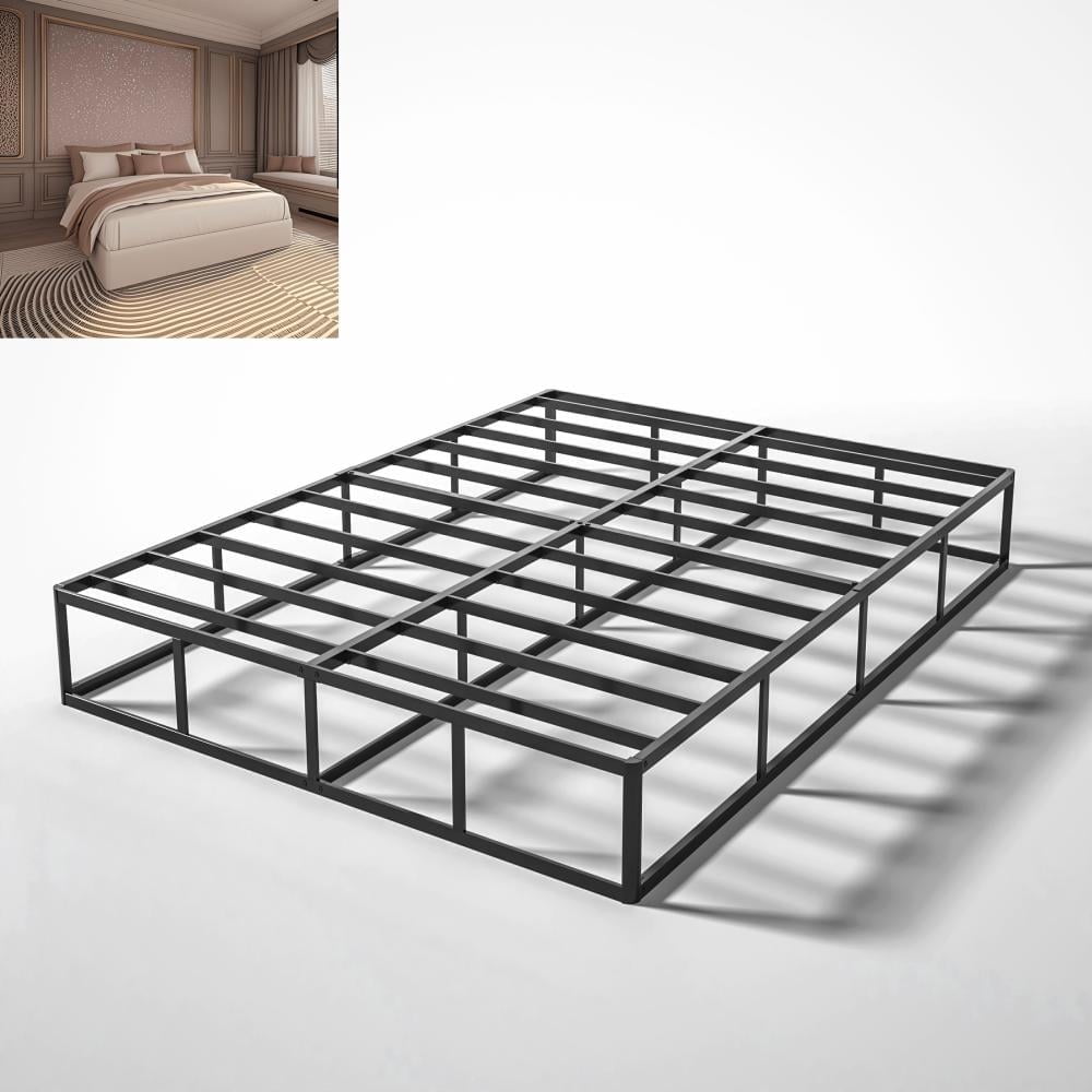 Box Spring Full Size Bed Frame Set, Durable Construction for Queen Bed ...