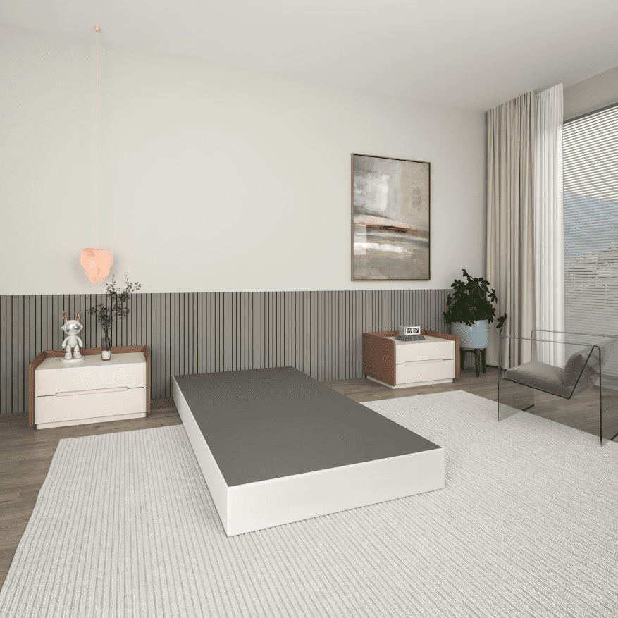 Box Spring Queen Bed Base, Heavy Duty Metal Construction with Fabric ...