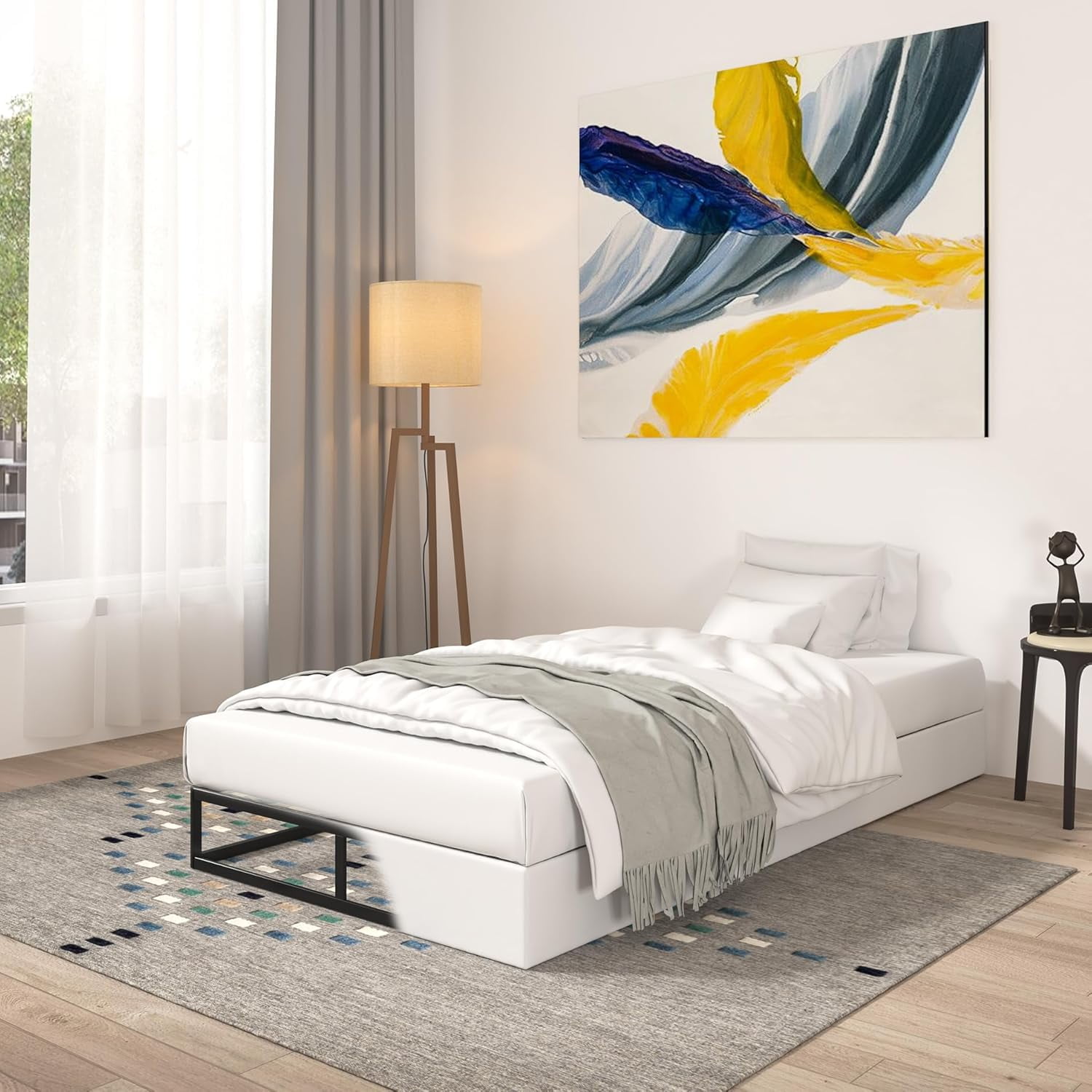 Box Spring Twin, 7 Inch High Metal Twin Box Spring Only, Heavy Duty ...