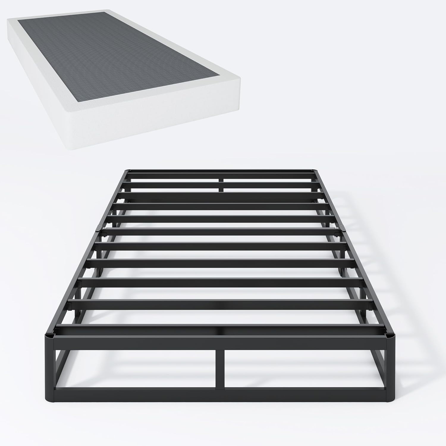 Box Spring Twin 7 Inch Metal Box Spring Twin Size Basics Bed Base ...