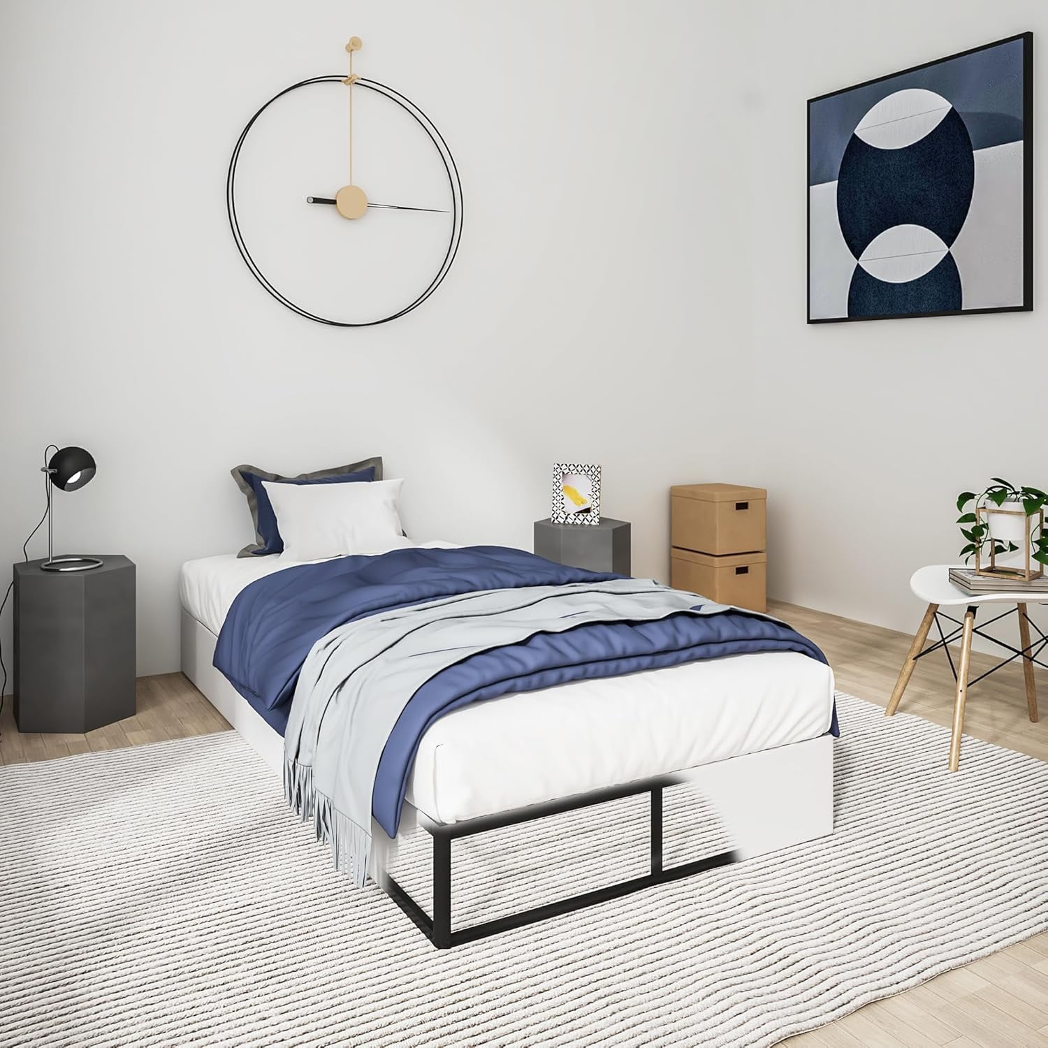 Box Spring Twin, 9 Inch High Metal Twin Box Spring Only, Heavy Duty ...