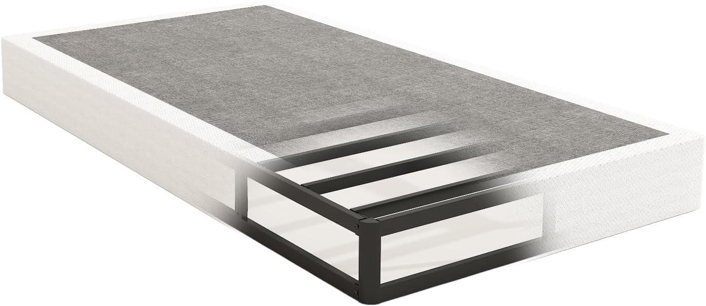 Box Spring for Twin Bed, 7 inch Twin Size Box Spring Only, Strong Metal ...