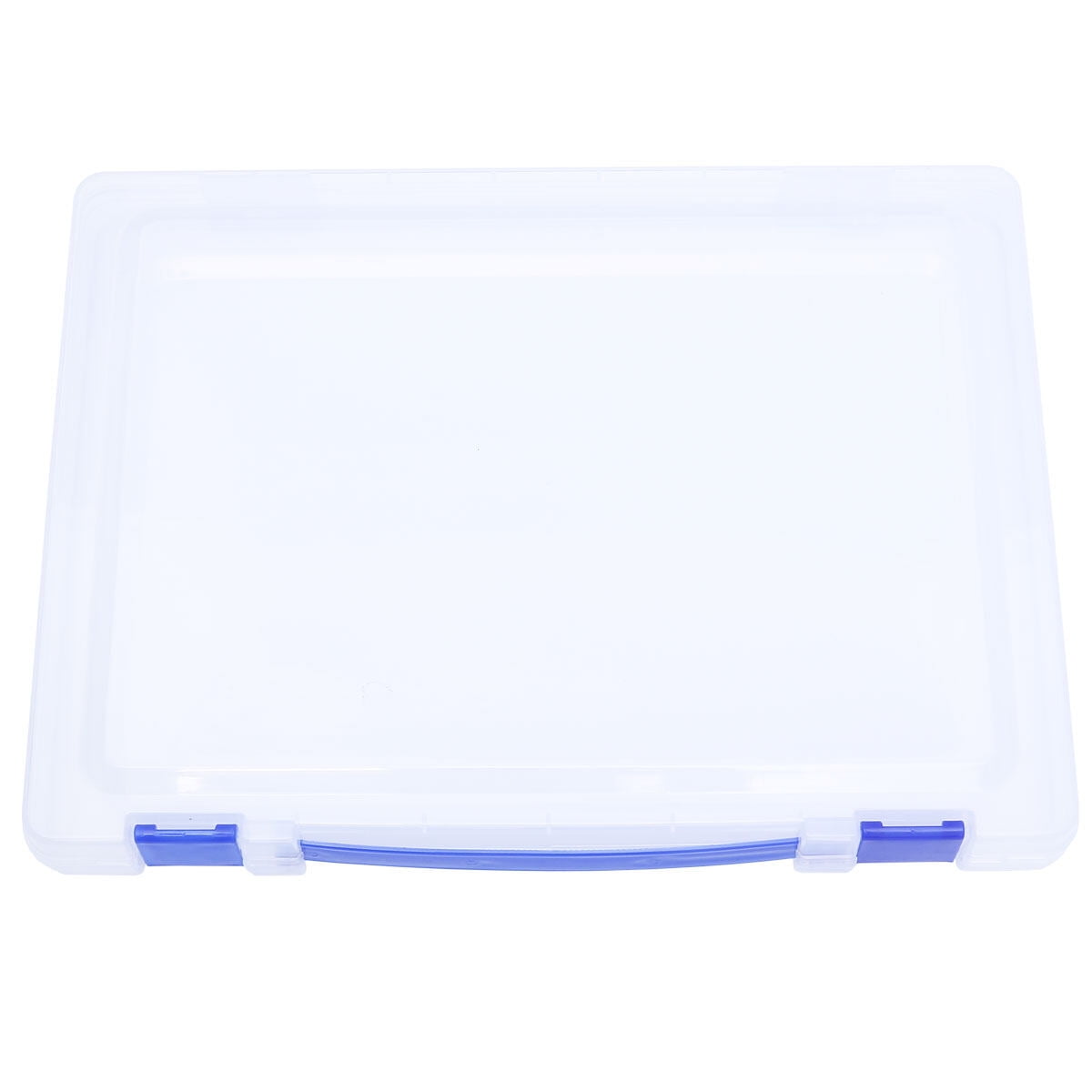 Box Storage Clear Plastic File Boxes Magazines Paper Craft Transparent ...