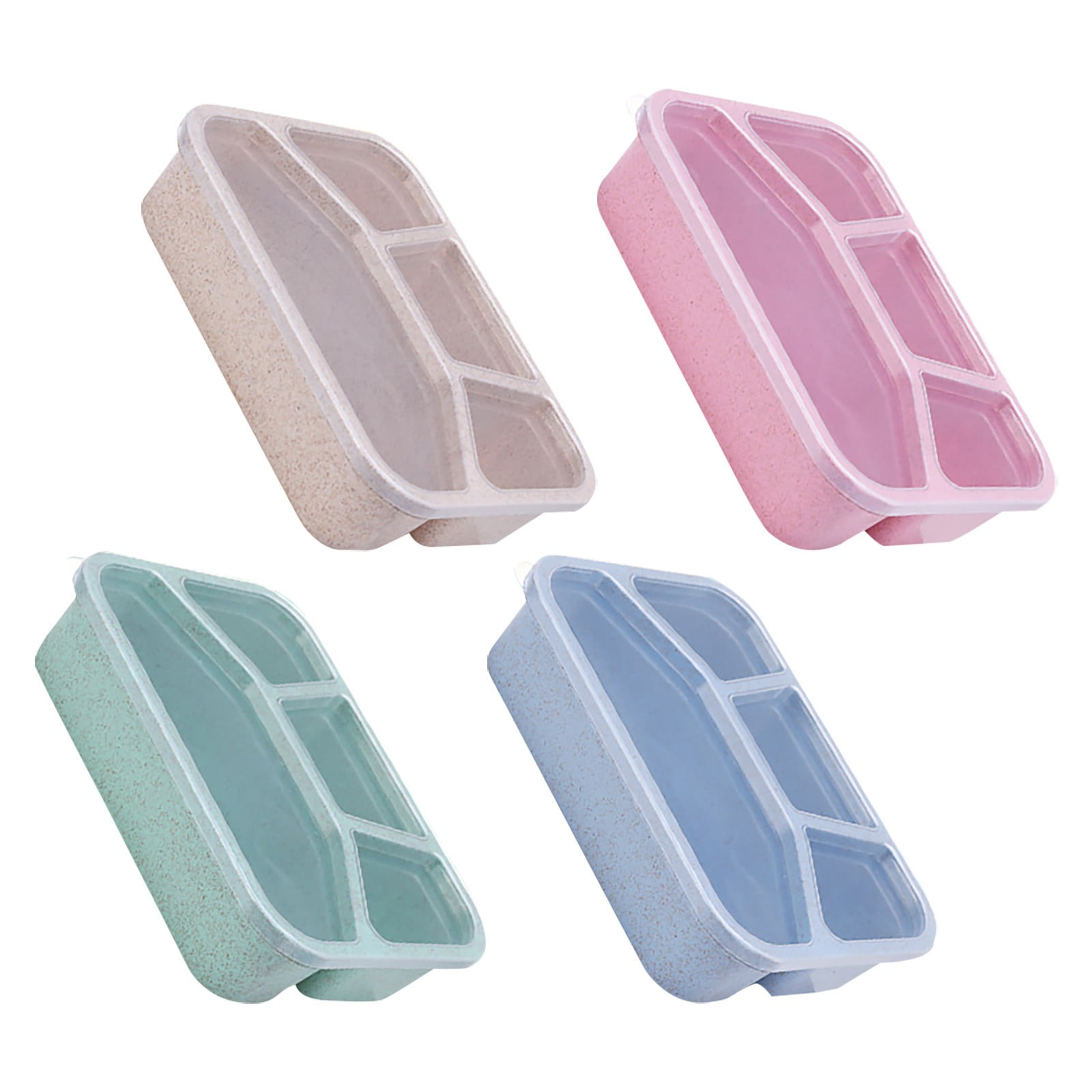 Box With Four Compartments And Independent Sealing Student Lunch Box ...