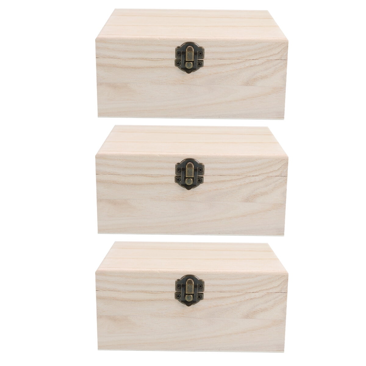 Tineasur 3 Pcs Crafts Storage Box Thicken Design Synthetic Material ...