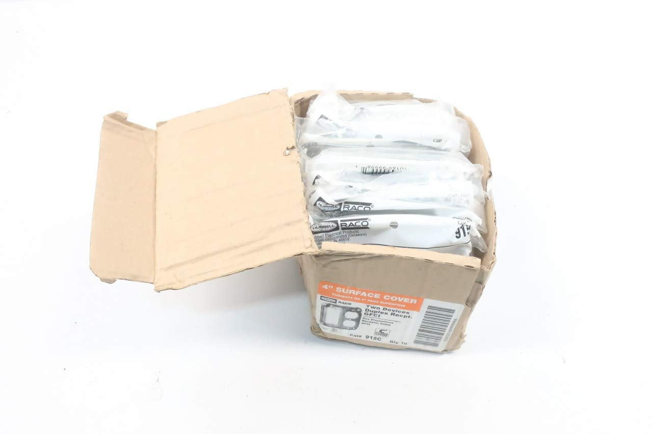 Box of 10 HUBBELL 915C RACO Receptacle Cover 4IN 2GFI - Walmart.com