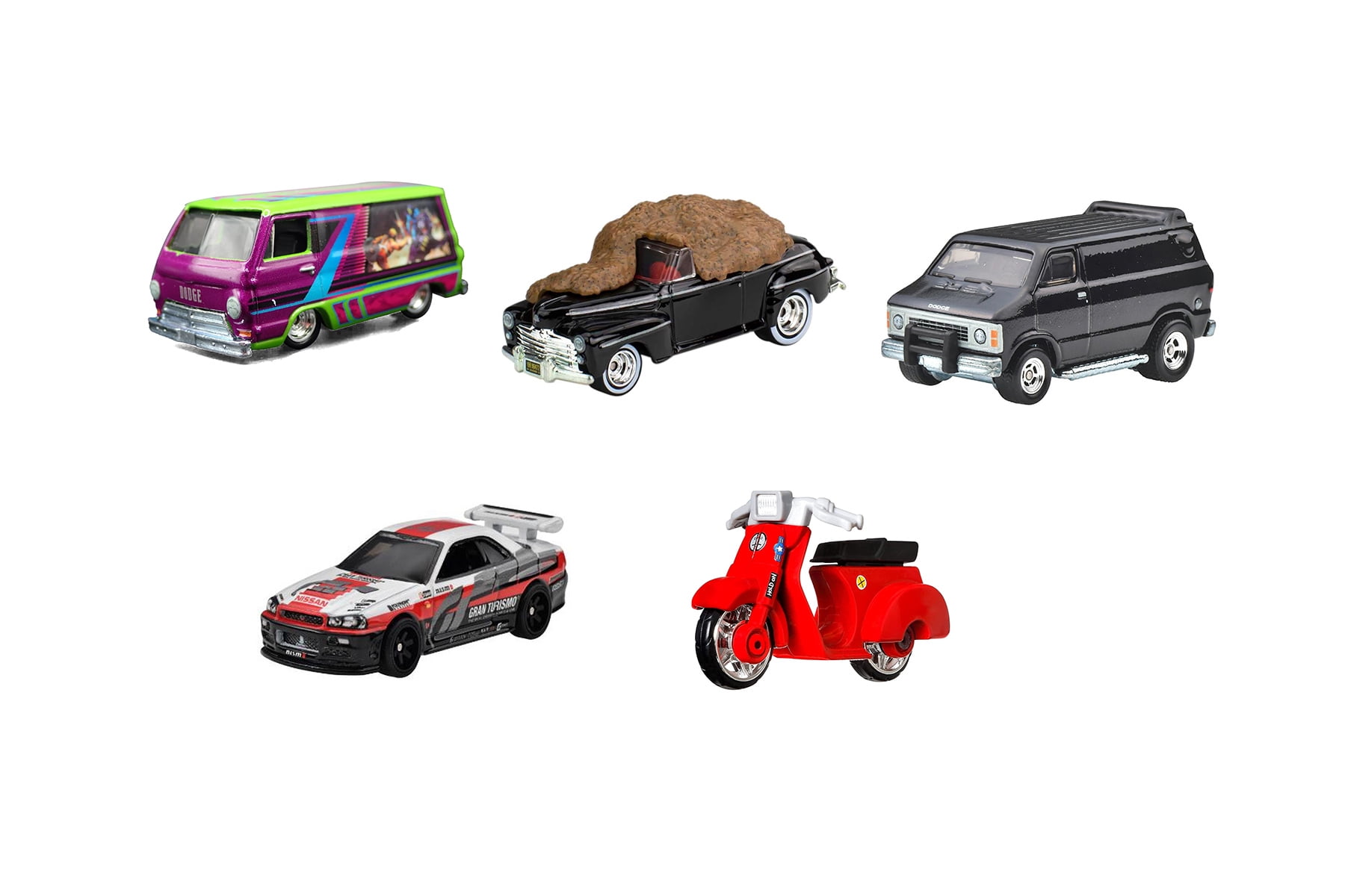 Box of 10 Pop Culture Entertainment Car Assortment - Mattel Hot Wheels ...