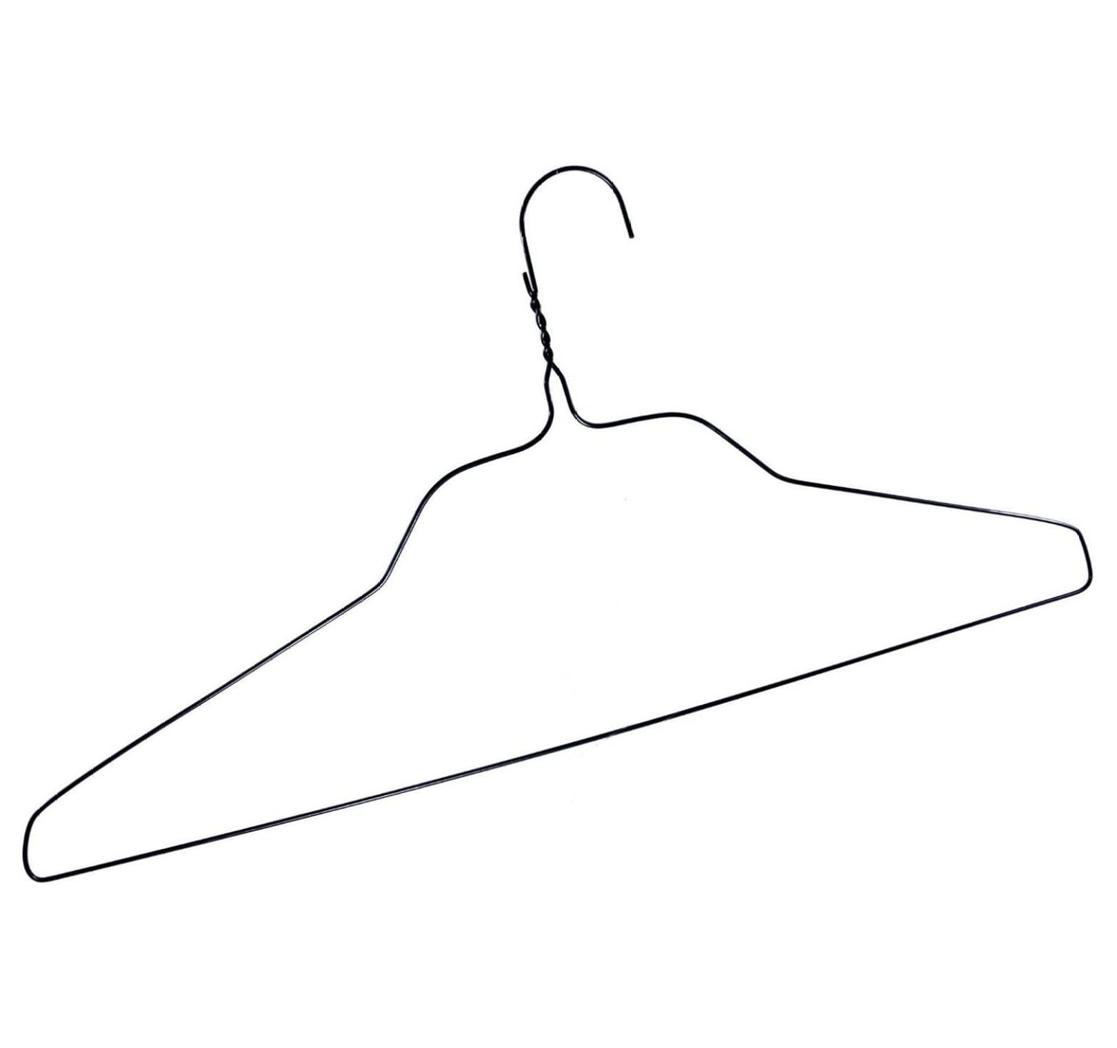 Box of 100 18" Black Wire Shirt Hangers - Walmart.com